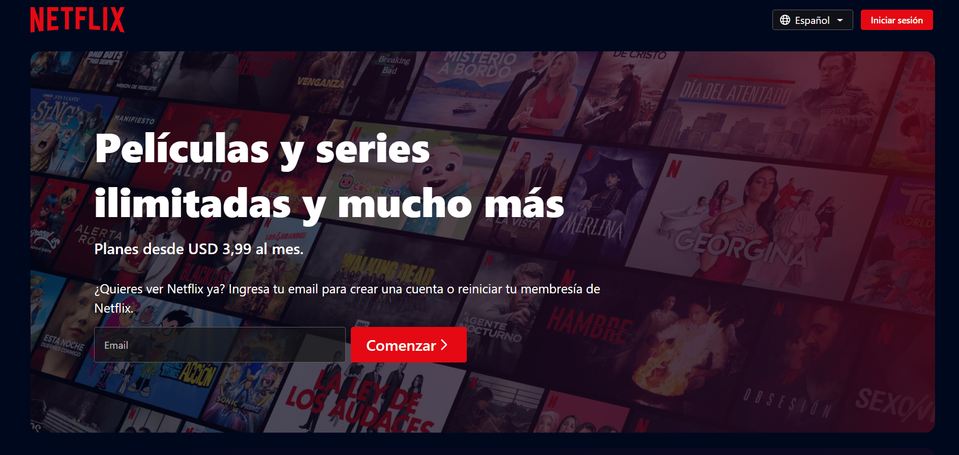 Iniciar sesión en Netflix desde tu navegador web
